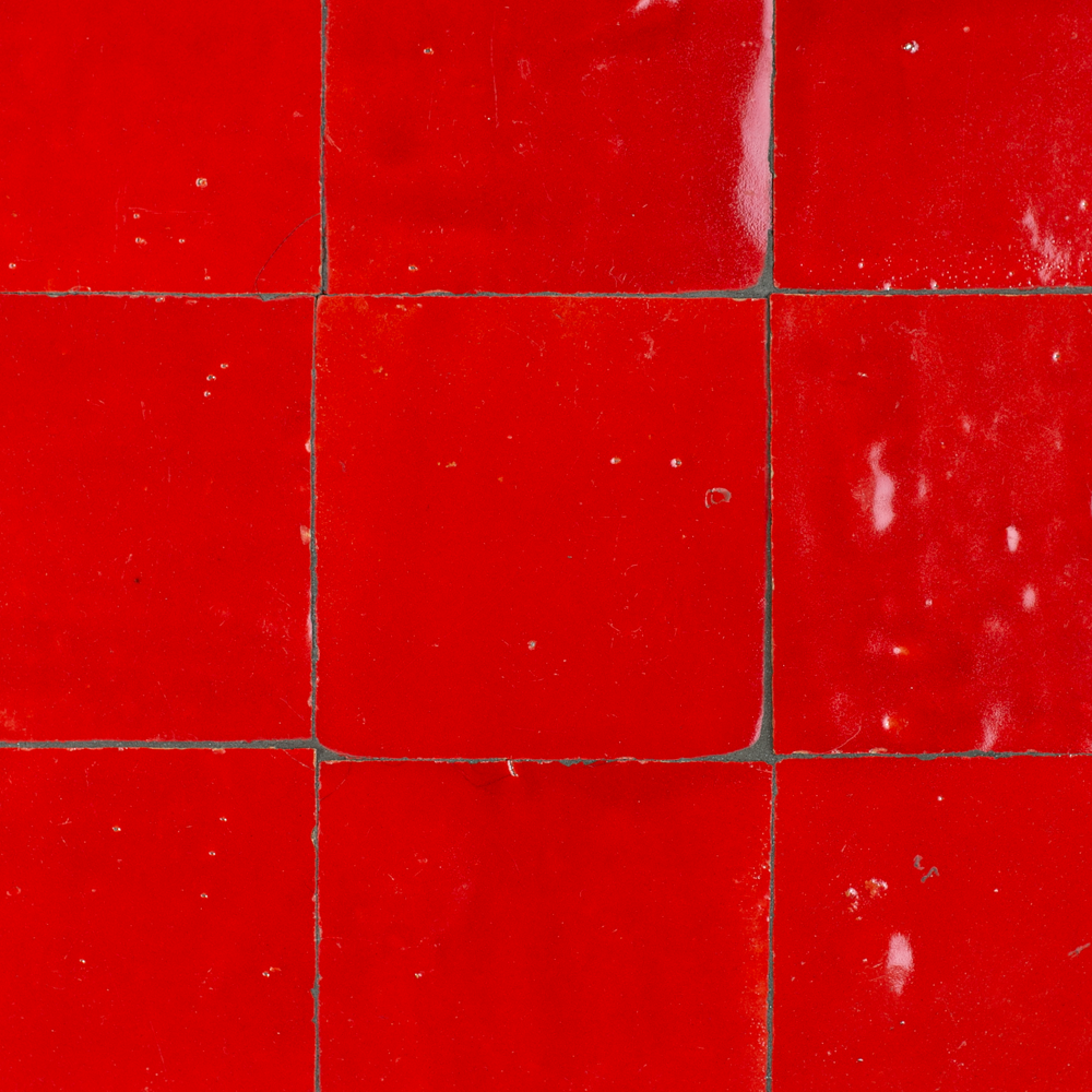 Zellige Rouge Sang 10x10cm