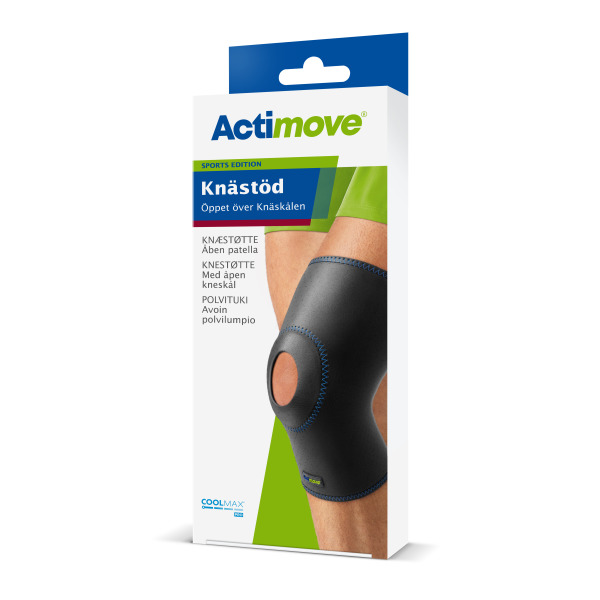 Actimove Sports Edition Kniebandage Open over de knieschijf