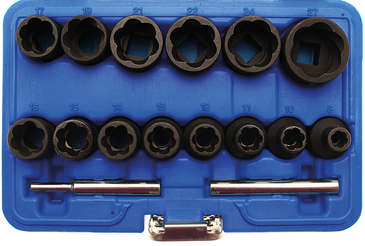 Skärande hylsor-sats, 16 delar - Viktobult