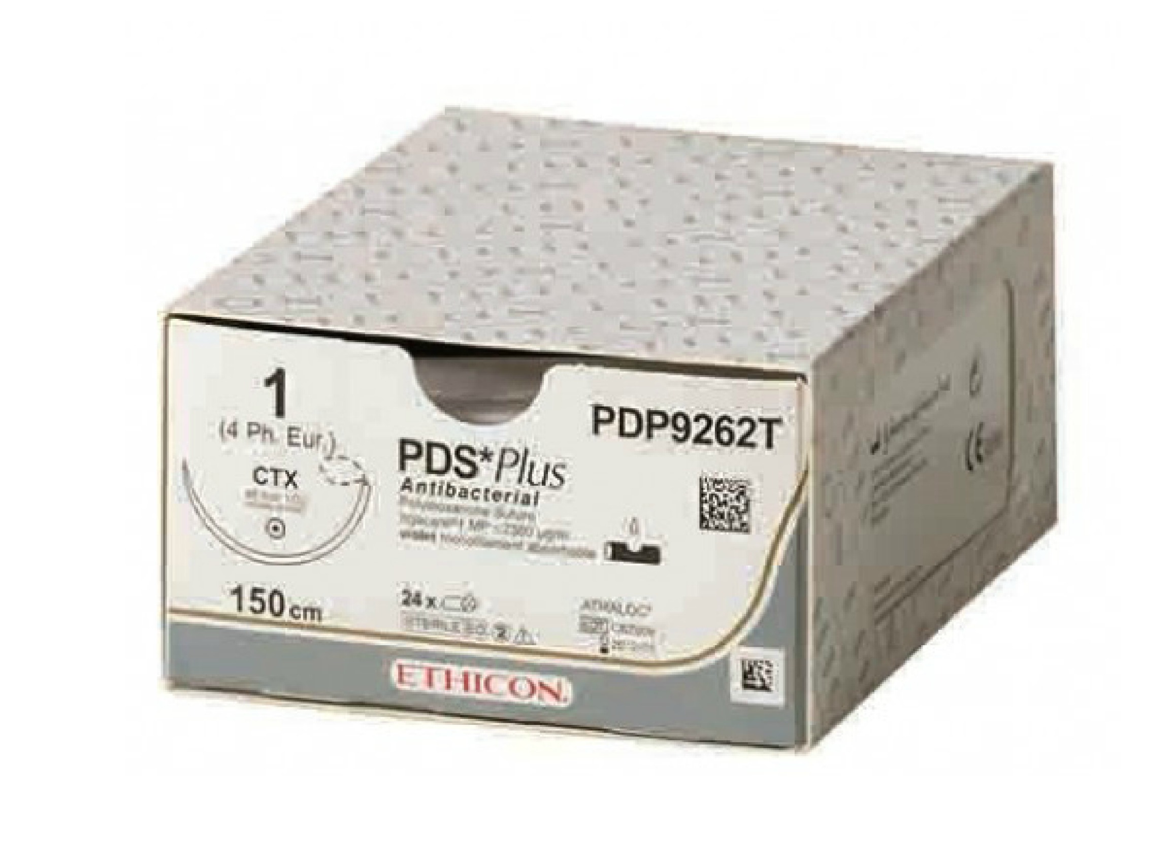 PDS Plus suture 1, PDP9262T, CTX 150 cm purple LOOP - Suture Online