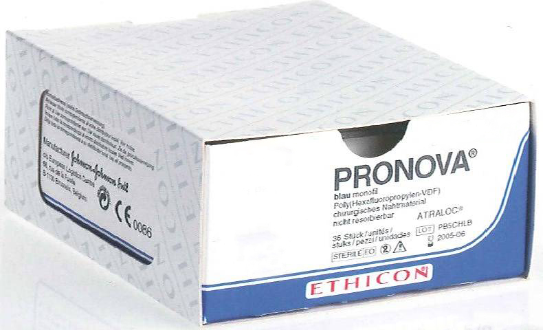 Pronova suture 6-0, PN8612H, 2XBV-1 75 cm blue - Suture Online