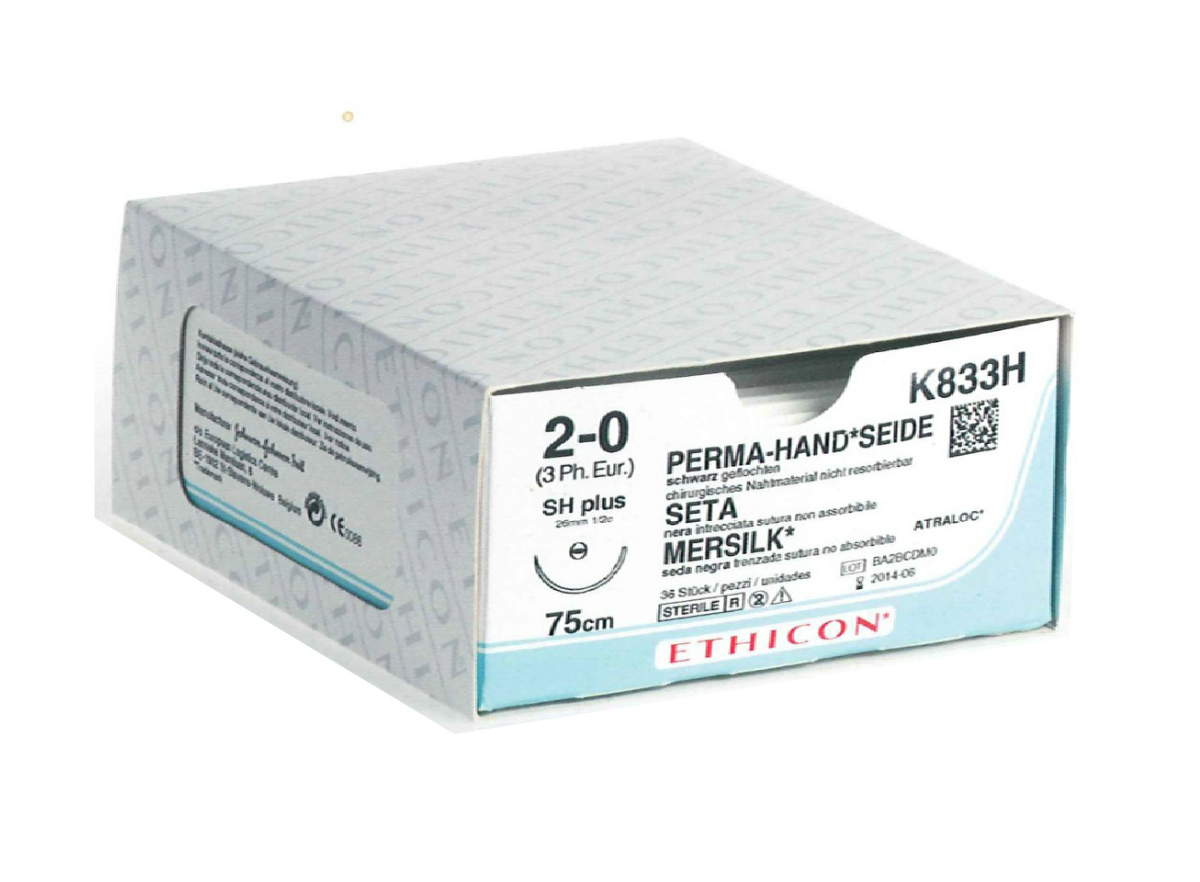 Silk suture 2-0, 685G, FS 45 cm black - Suture Online