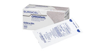 Surgicel 1,25 x 5 cm. Buy if from Suture Online