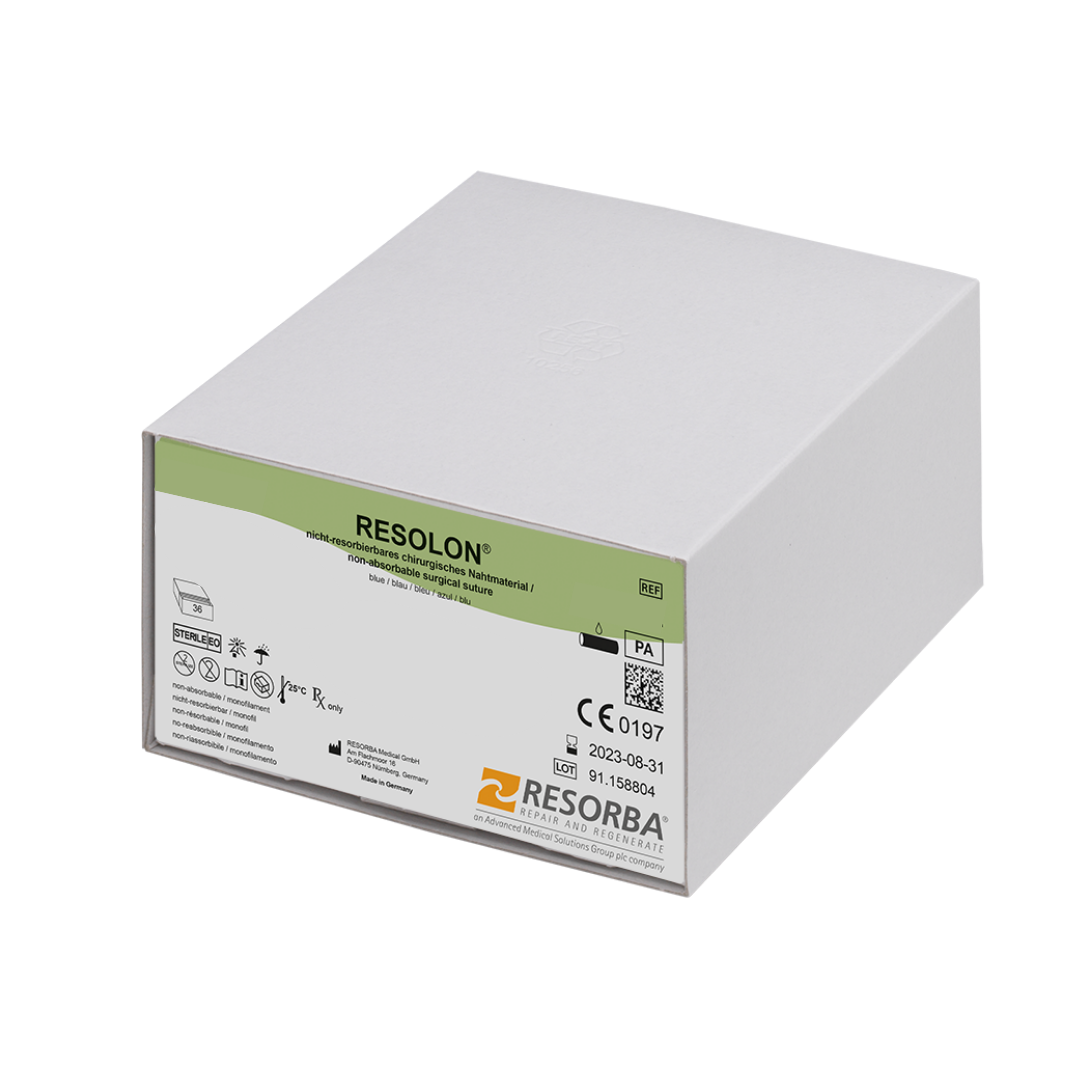 Resolon suture 6-0, 881430, DS13 needle, 45 cm blue, 36 pcs - Suture Online