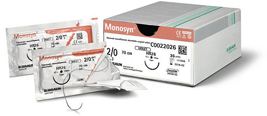 Monosyn suture 3-0 C2022015, 70CM HR22 needle (M) DDP, violet - Suture ...