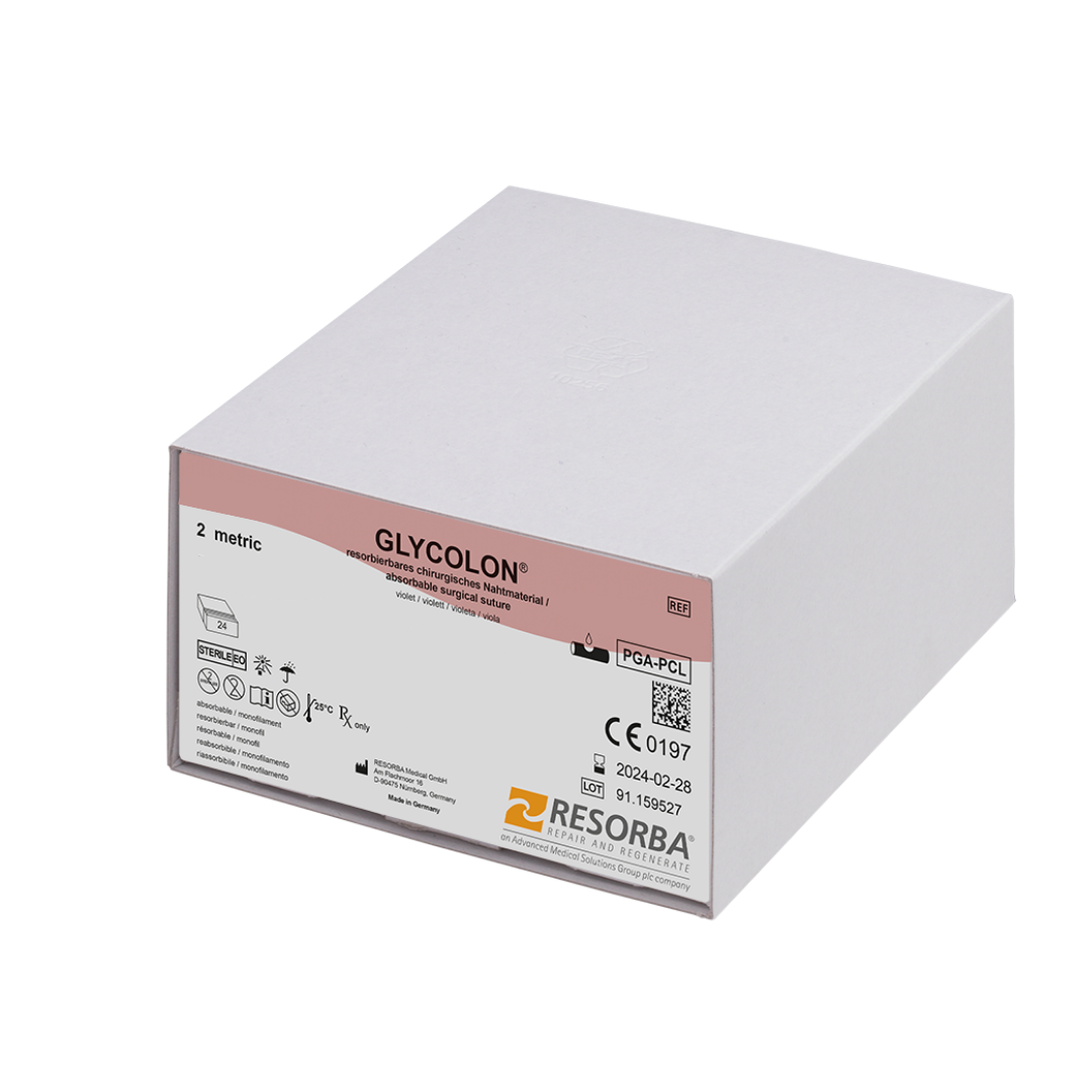 Glycolon suture 5-0, PB41422, DS18 needle, 70 cm purple, 24 pcs ...