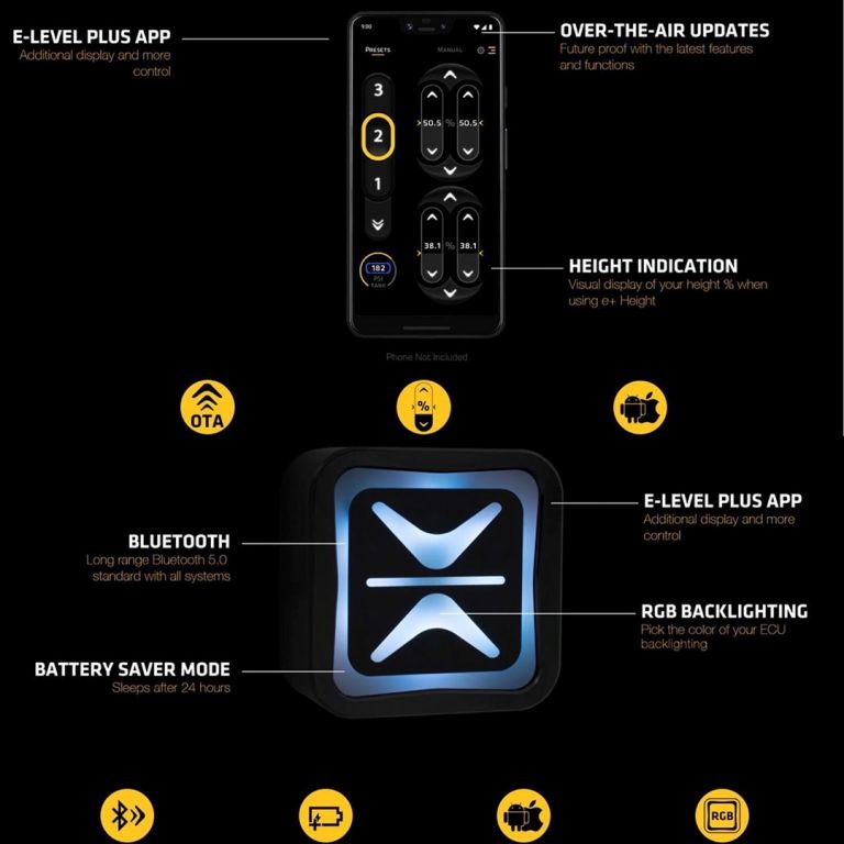 JEBS Airsuspension - AccuAir E-Level Plus App styrd Kontroll