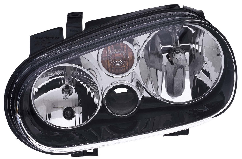 VW POLO 6N 95-99 CHROME 1-PIECE ANGELEYE HEADLIGHTS - bluepower.se
