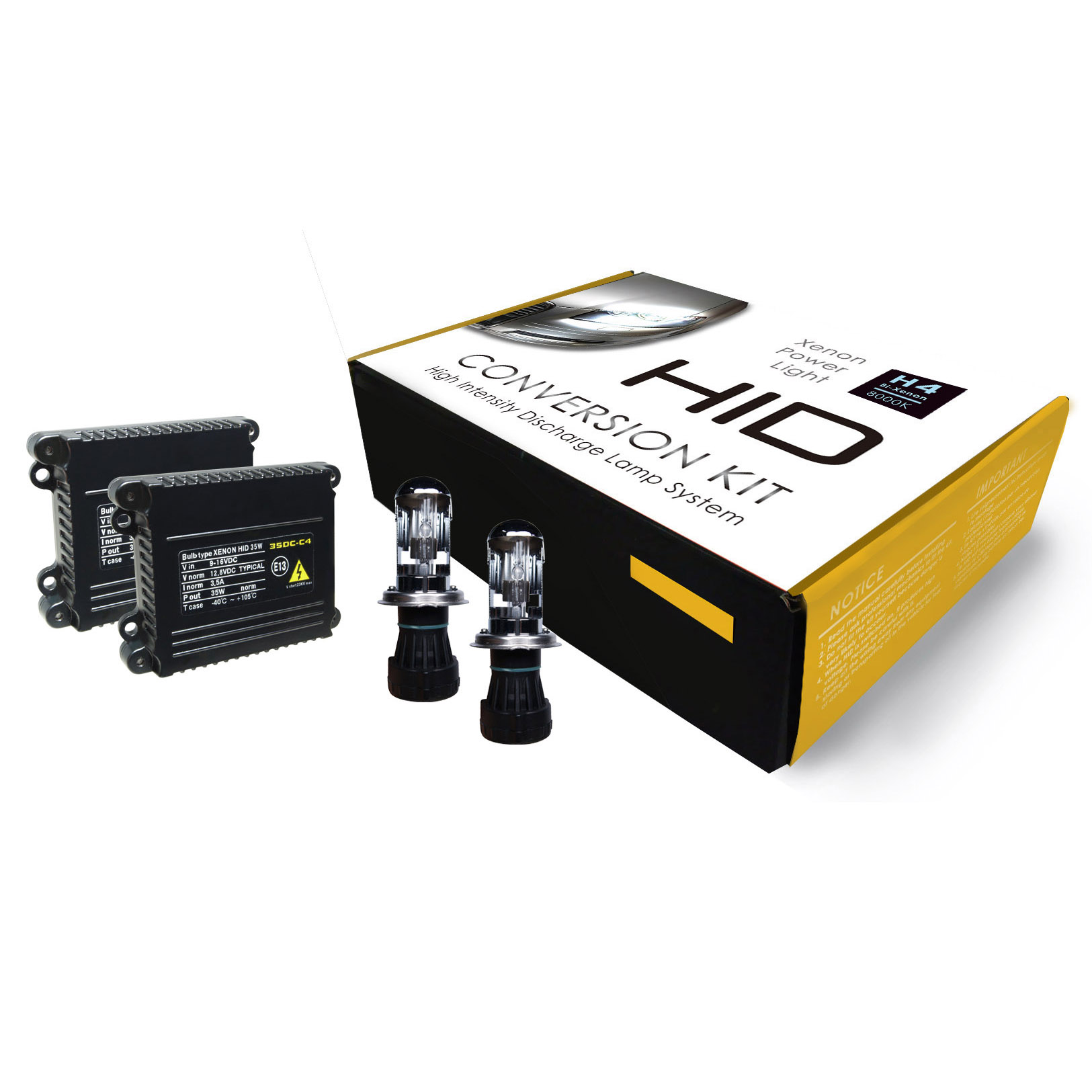 BI-XENON/HID CONVERSION KIT 8000K H4 BUDGET (NO CAN-BUS) - bluepower.se
