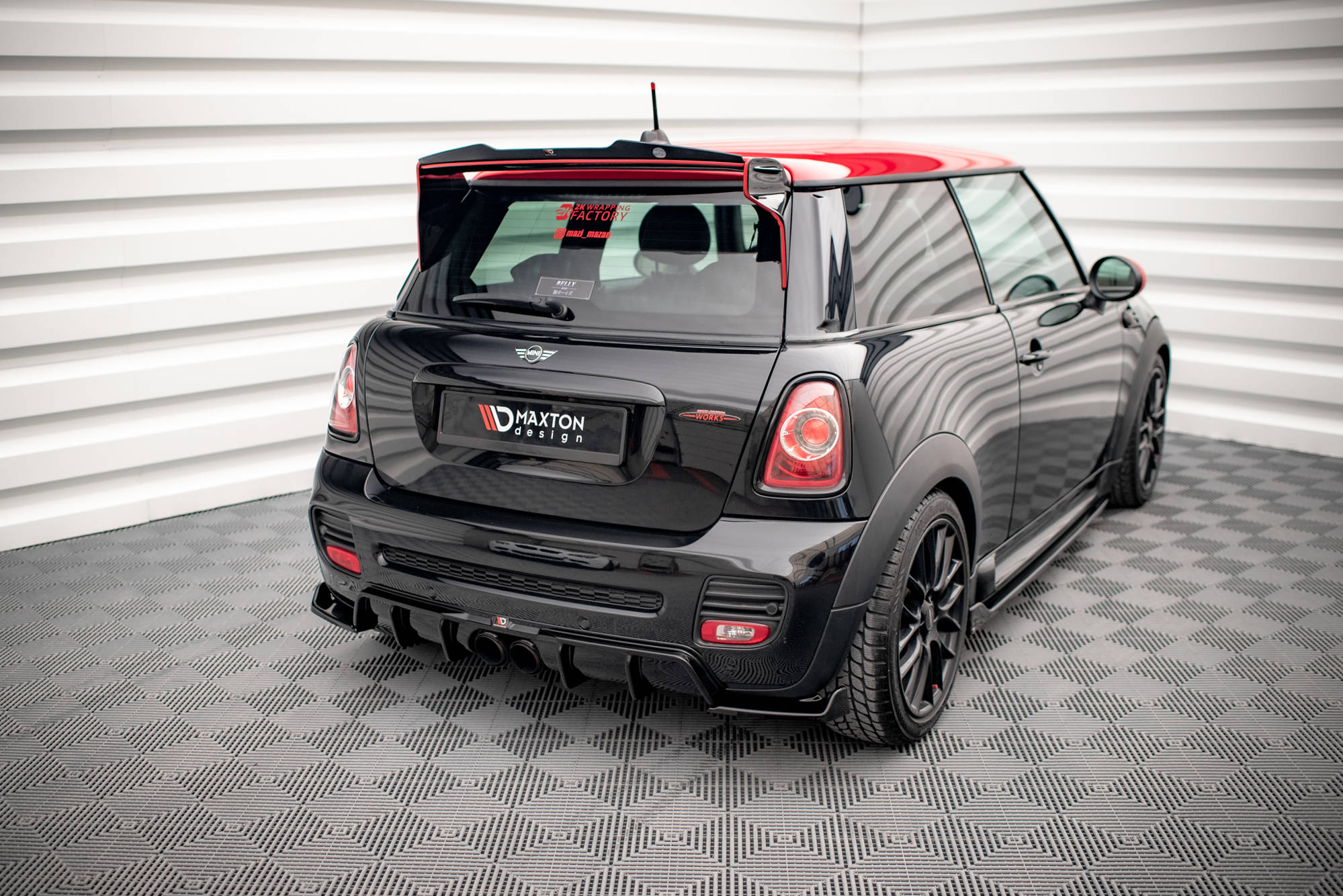 Rear Side Splitters V.3 Mini Cooper John Cooper Works R56 - bluepower.se