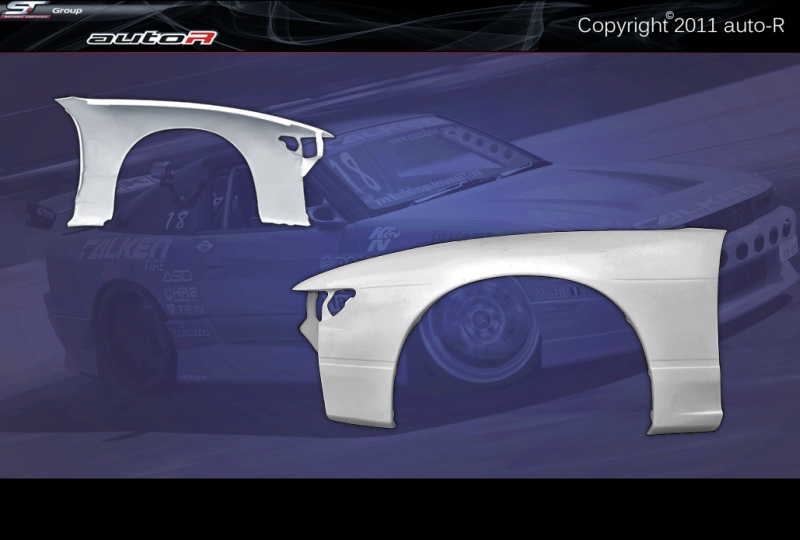 NISSAN S13 89-94 FRONT FENDERS LIGHTWEIGHT-OEM [AUTOR] - bluepower.se