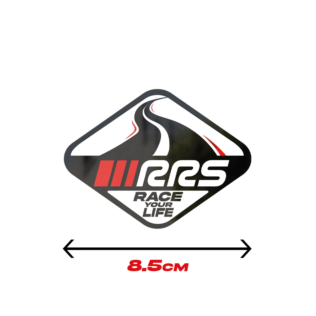 RRS DIAMOND TRACK STICKER SVART - bluepower.se