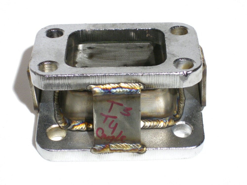UNIVERSAL TURBO ADAPTER T3 TO T4 ANGLED - bluepower.se