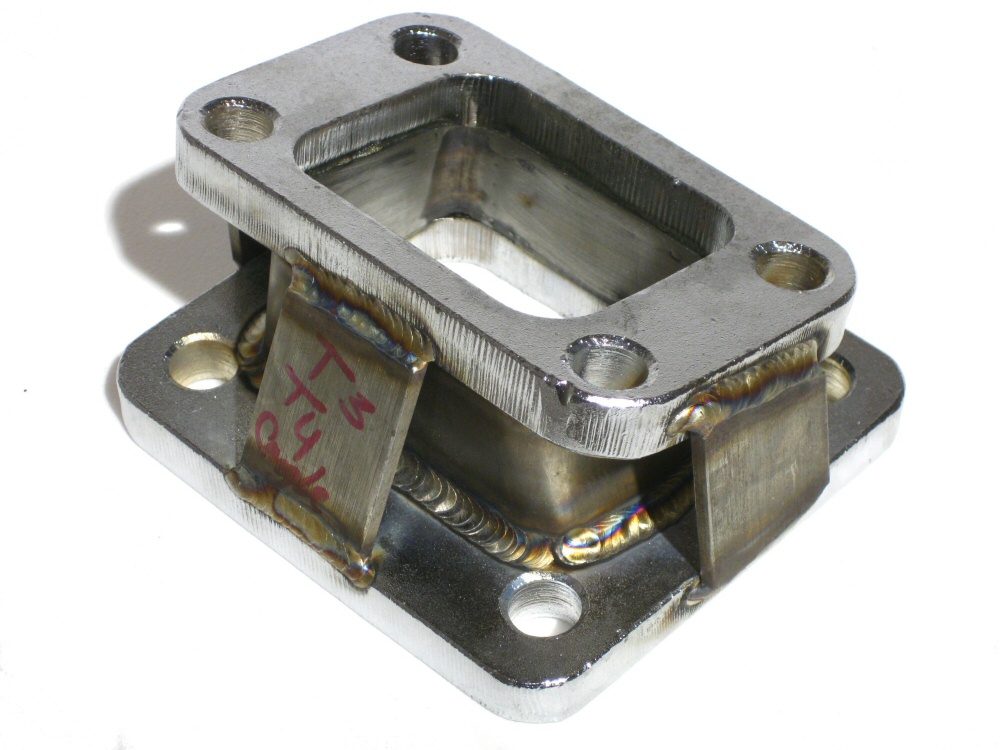 UNIVERSAL TURBO ADAPTER T3 TO T4 ANGLED - bluepower.se