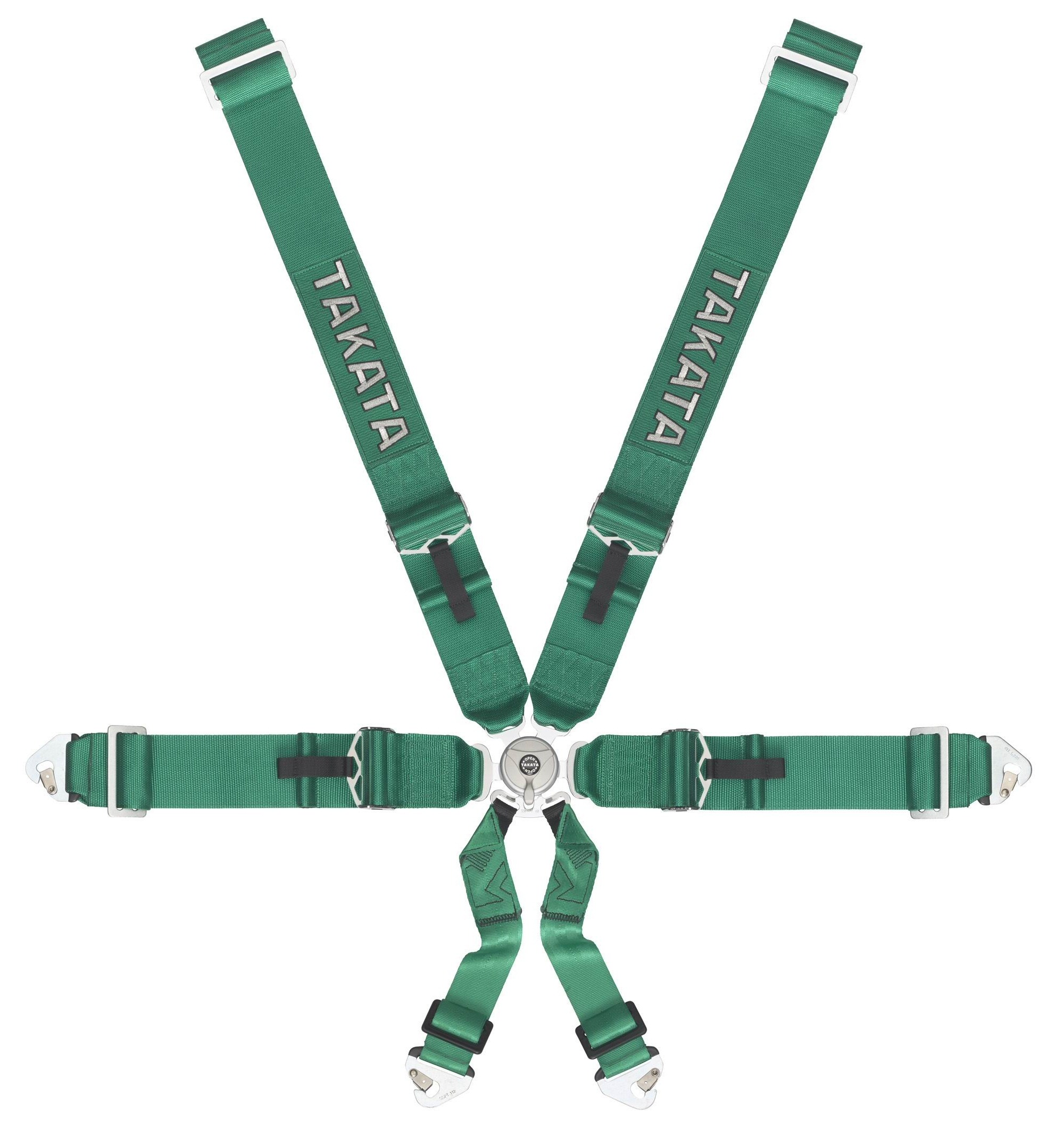 TAKATA RACING HARNESS RACE SFI 6-POINT GREEN SNAP-ON - bluepower.se