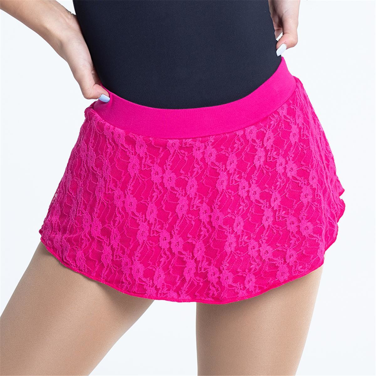 K-Skate / Sportbutiken Linnea - Hallonröd kjol med ytterlager i spets.