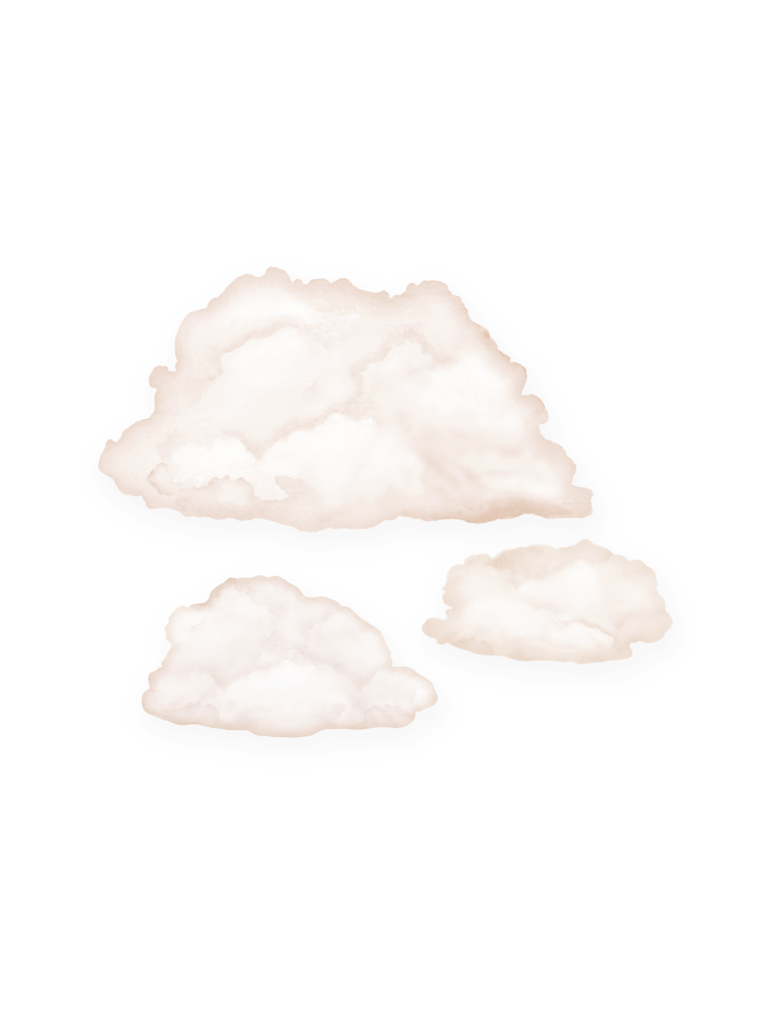 Väggdekor - Små rosa moln 3-pack - Wallstickers - Barnrumsdekoration ...