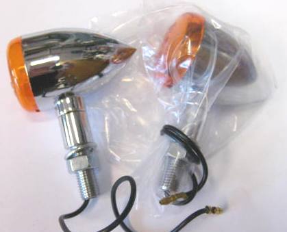 Mini Bullet Blinkers,12V/21W Chr - Nostalgia Motor AB