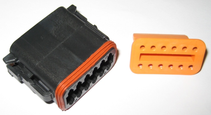 Deutsch 12 Wire Plug Housing Blk - Nostalgia Motor AB