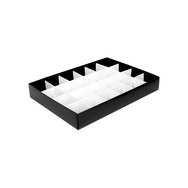 Grid Divider for 24-piece Praline Box, White - Chocolate-packaging.com