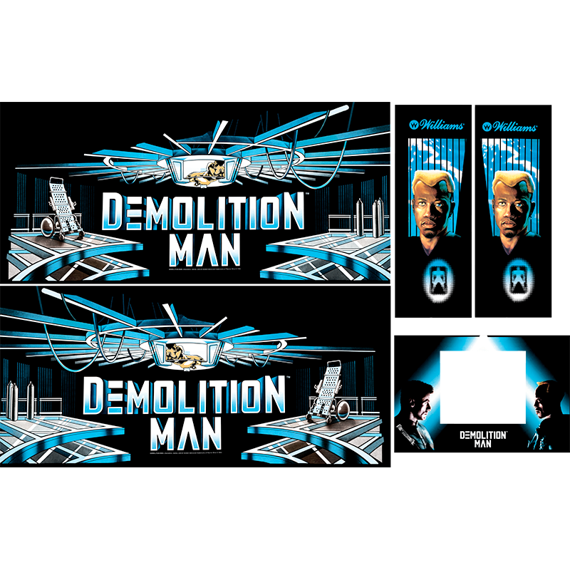 Demolition Man - Cabinet Decals - Free Play