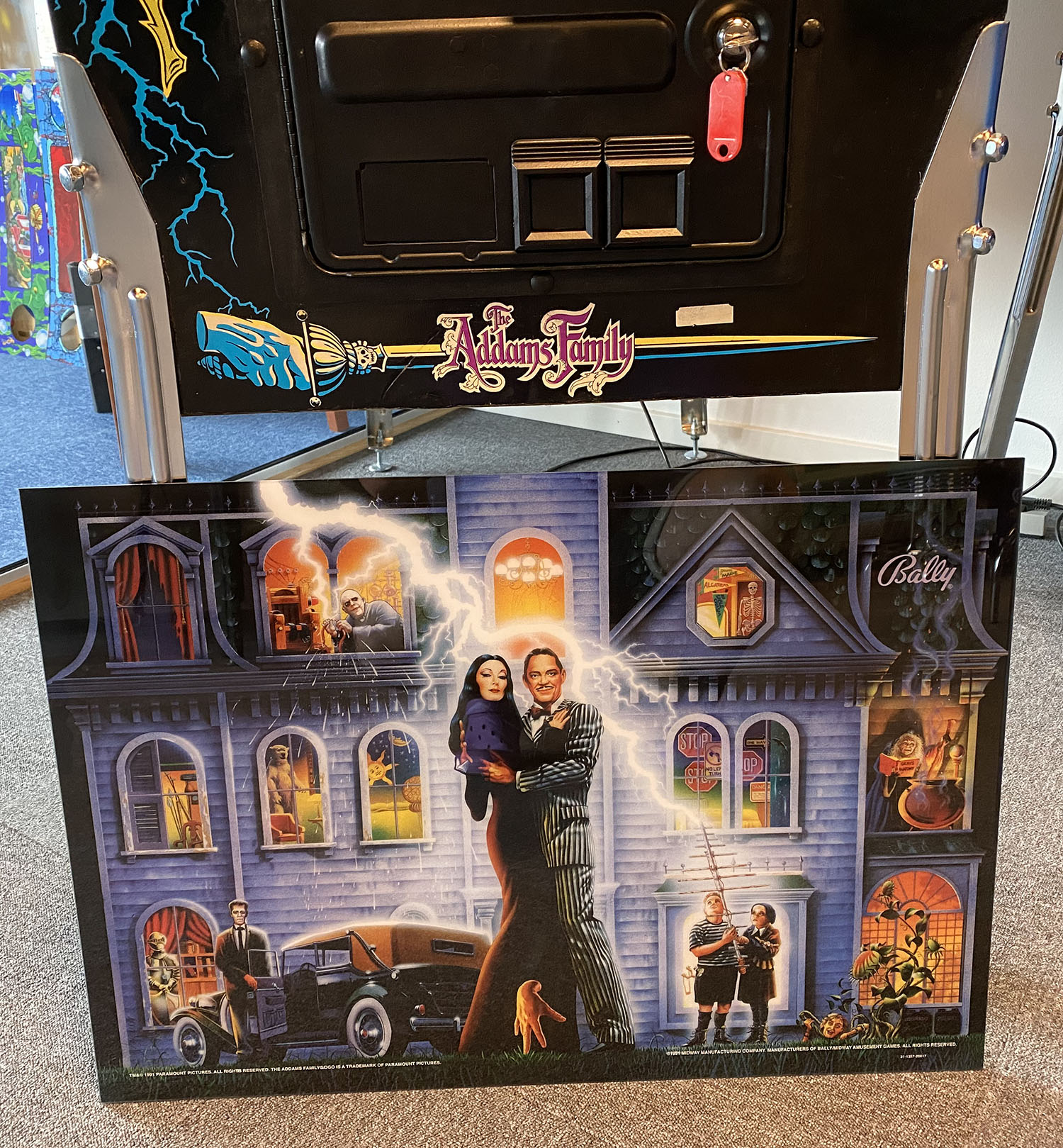 Addams Family, The - Backglass (3 mm acryl) - Free Play