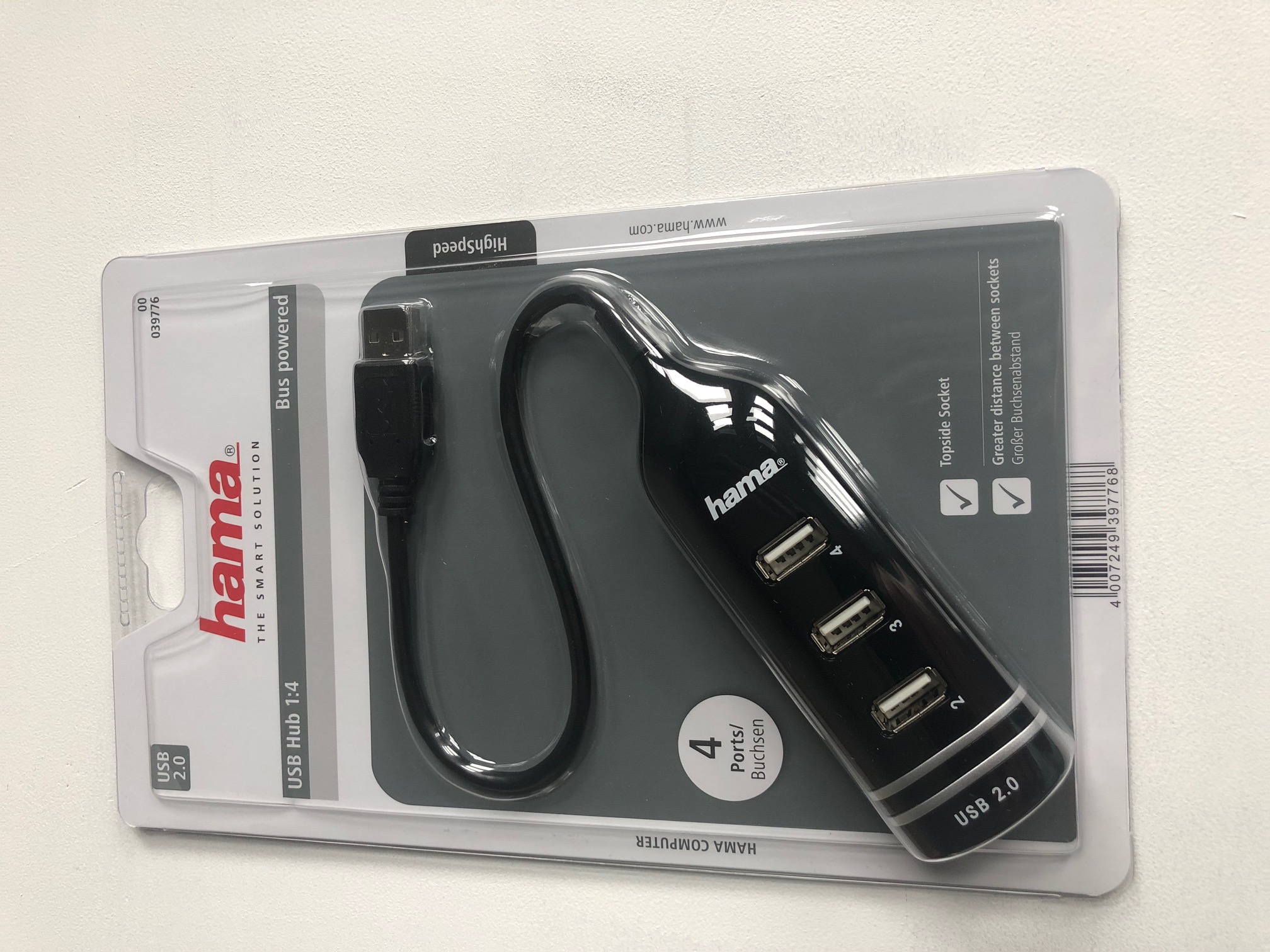 Hama USB 2.0 Hub 1:4 - Free Play
