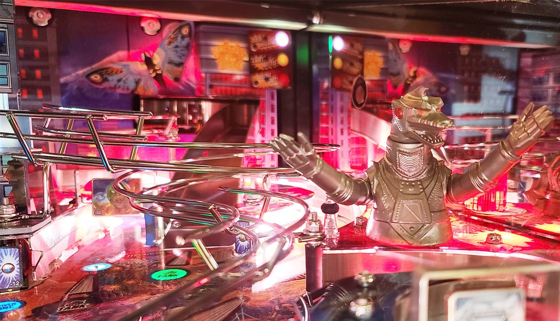Custom Mechagodzilla Figure for Stern Godzilla Pro Machines - Free Play