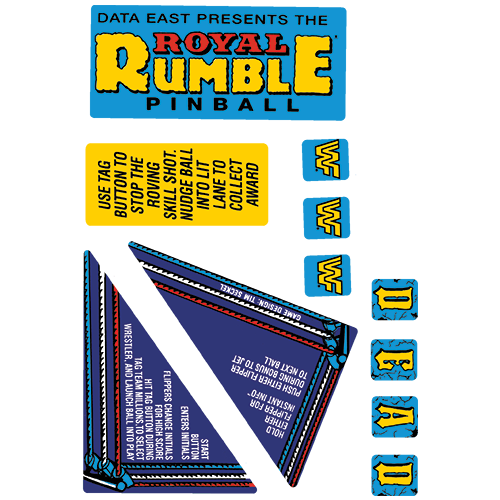 WWF Royal Rumble Apron Decal Set - Free Play