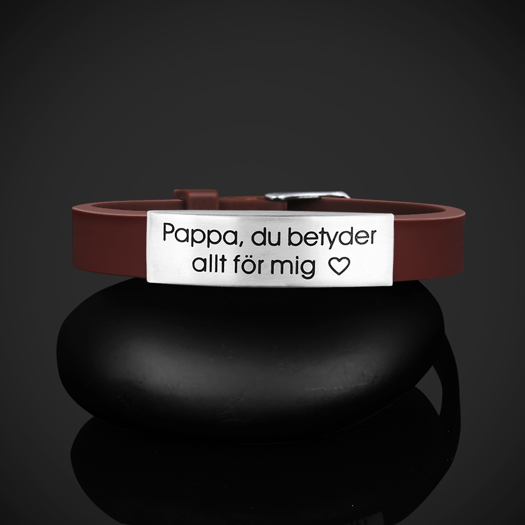 Inova Design - Armband silikon "Pappa, du betyder allt för mig"