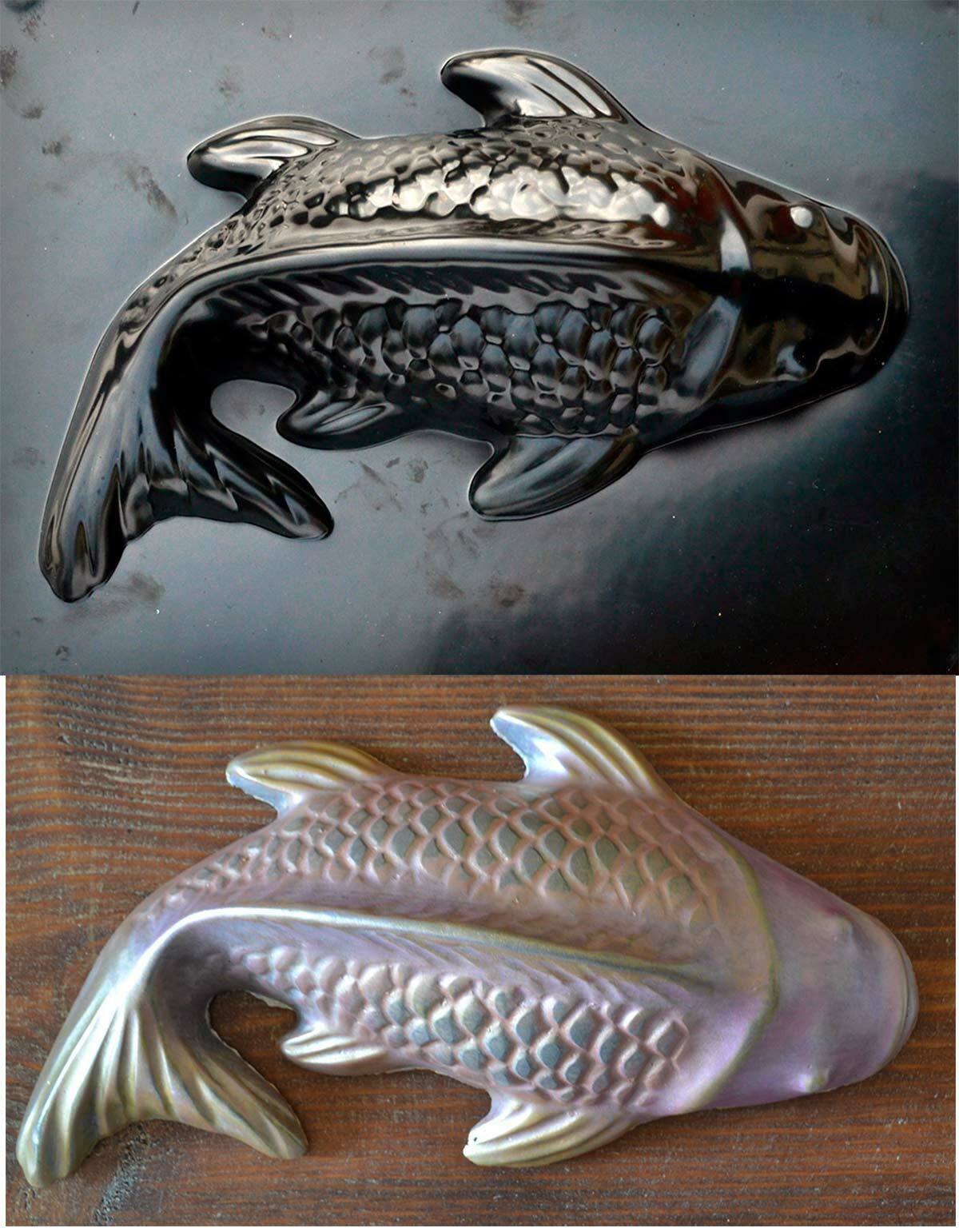 Gjutform Koi fisk smal fena svängd - Tant Gräddelin