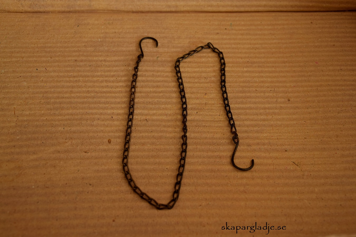 Kedja Metall m Krokar Matt Zink - Ateljé SkaparGlädje