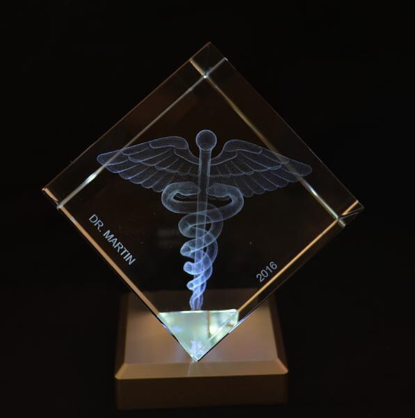 3D Engraving inside Glassblock - Sweden Crystal Design