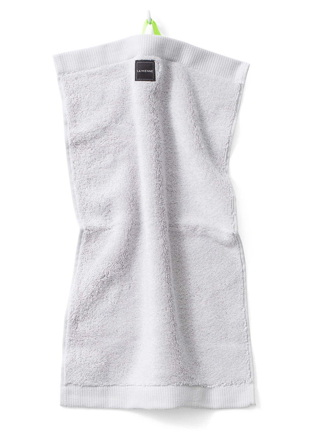 GUEST TOWEL LIGHT GREY, Neon Green Loop - LA MIENNE SHOP