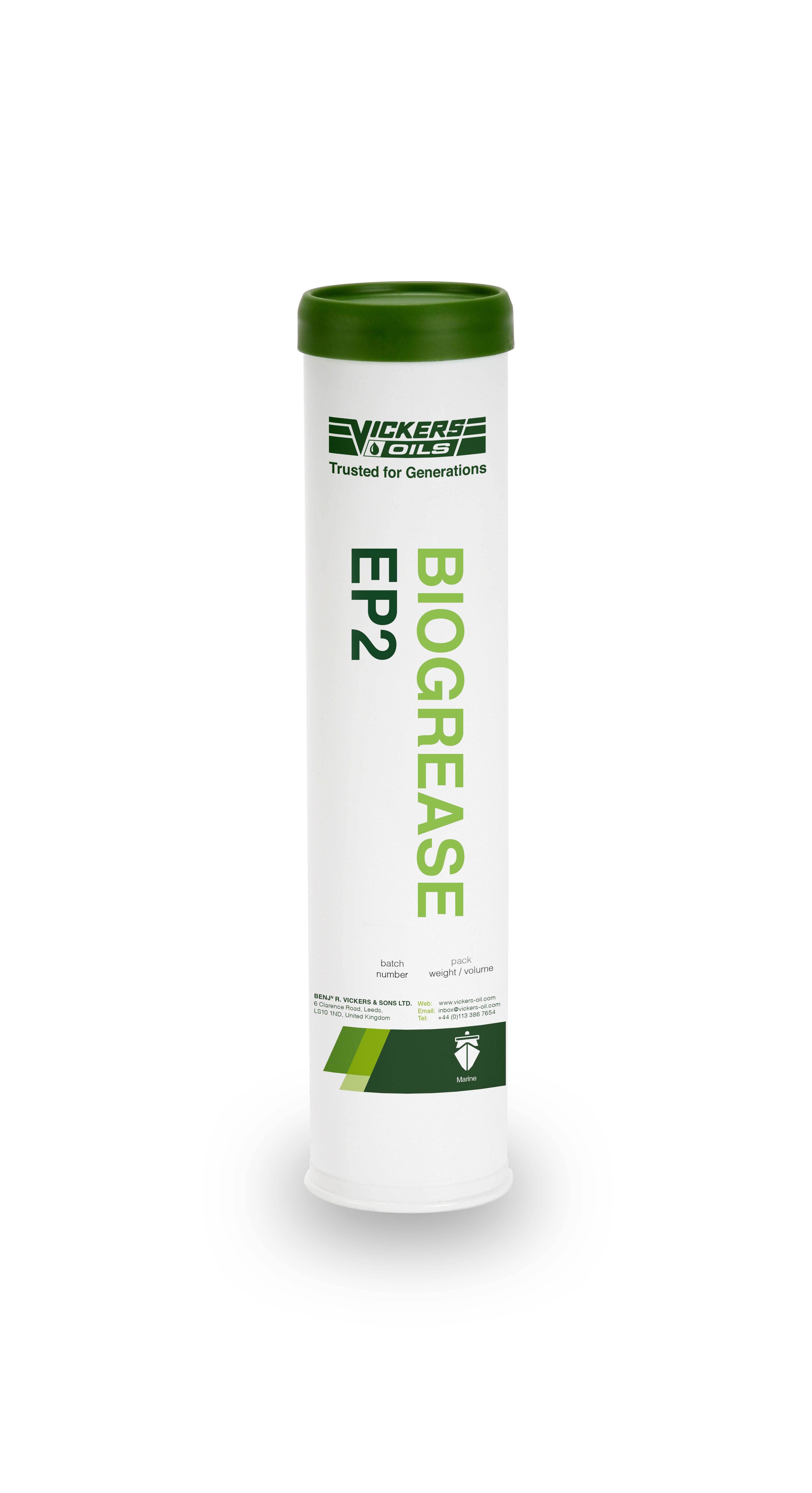 Biologiskt nedbrytbart fett 400g - Vickers Oils BIOGREASE EP2 - Bövik Marin AB