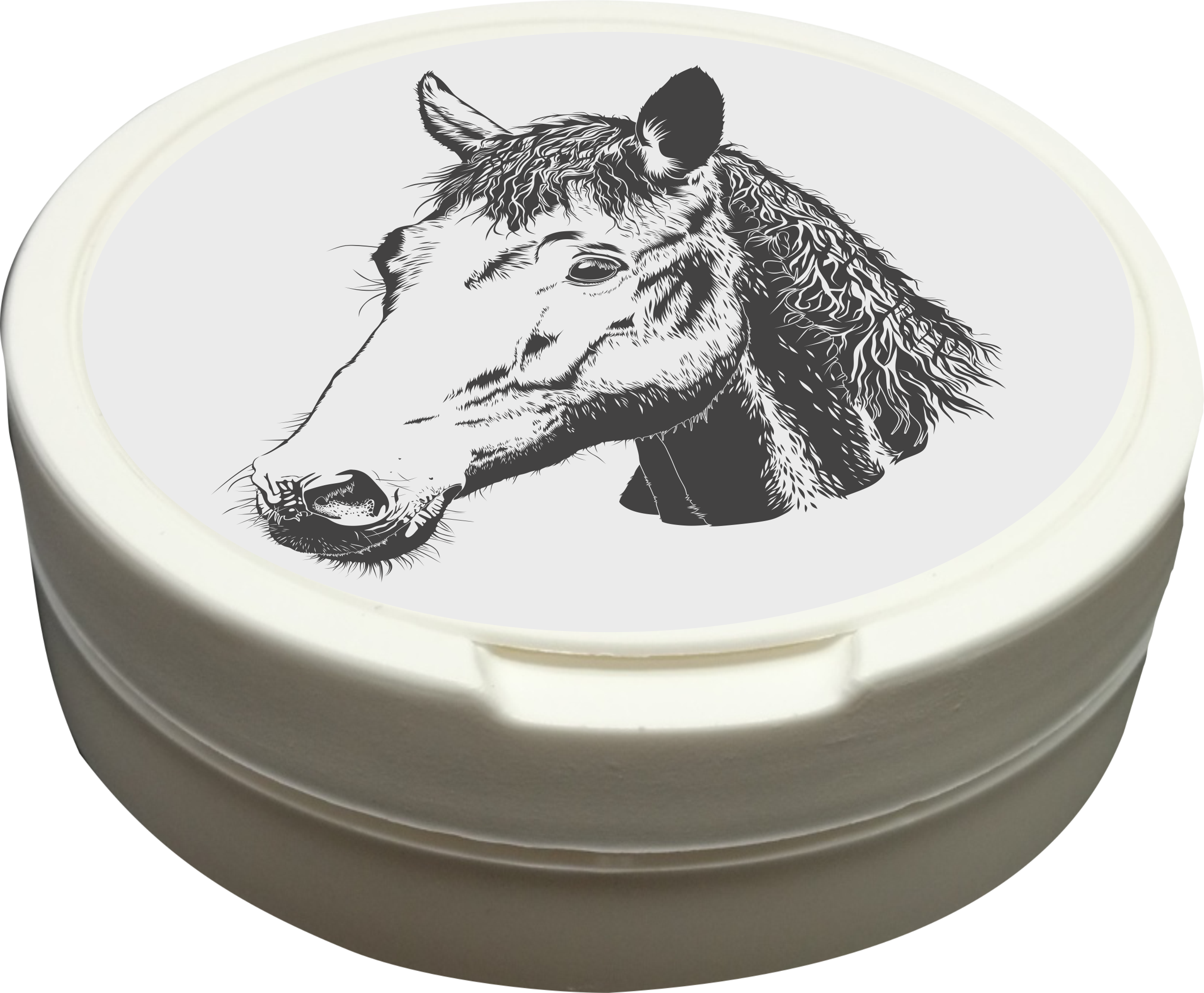 Snusdosa för portionssnus med dubbellock 3 i 1 Hästhuvud ...