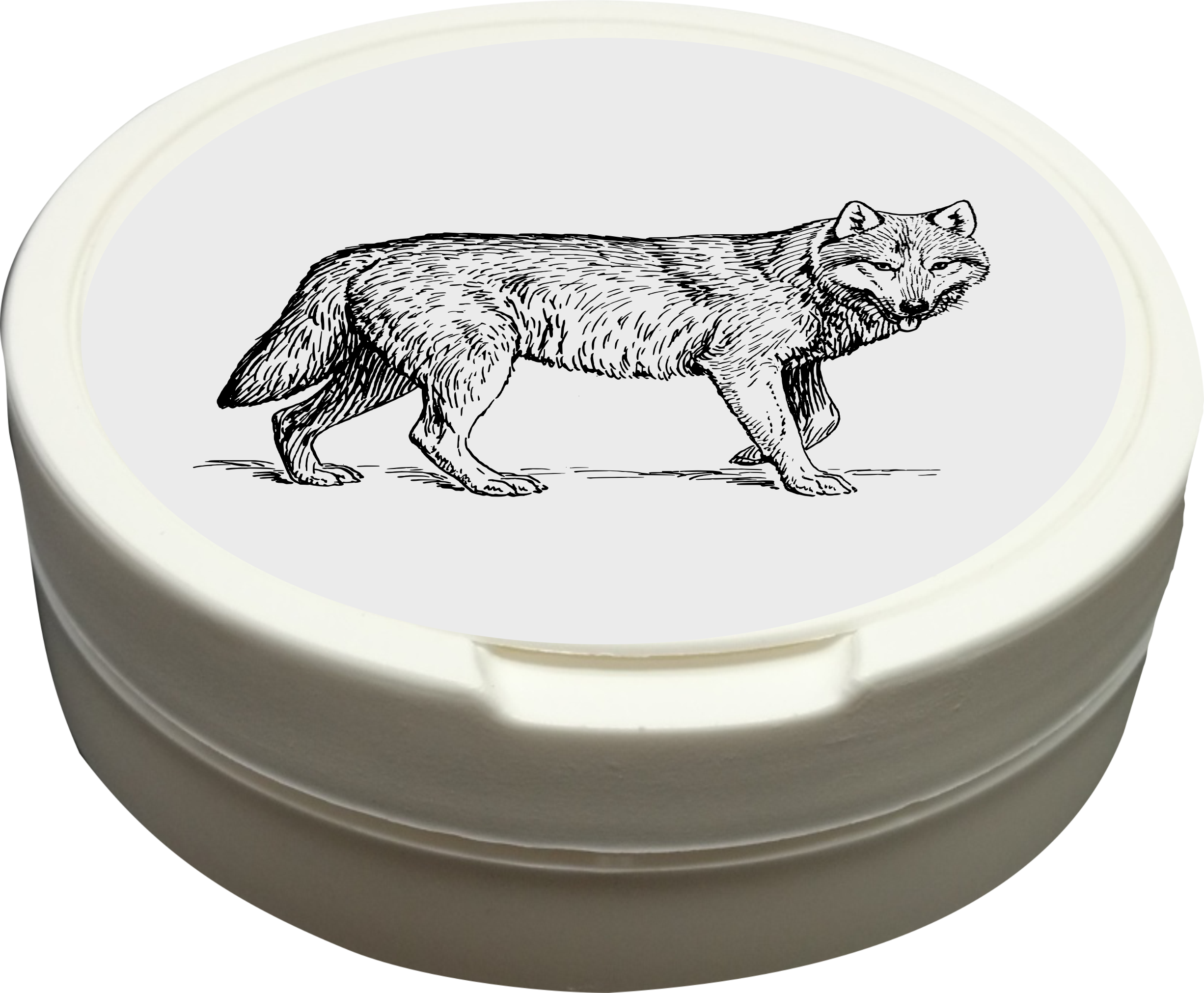 Snusdosa för portionssnus med dubbellock 3 i 1 Varg - lillapresentboden