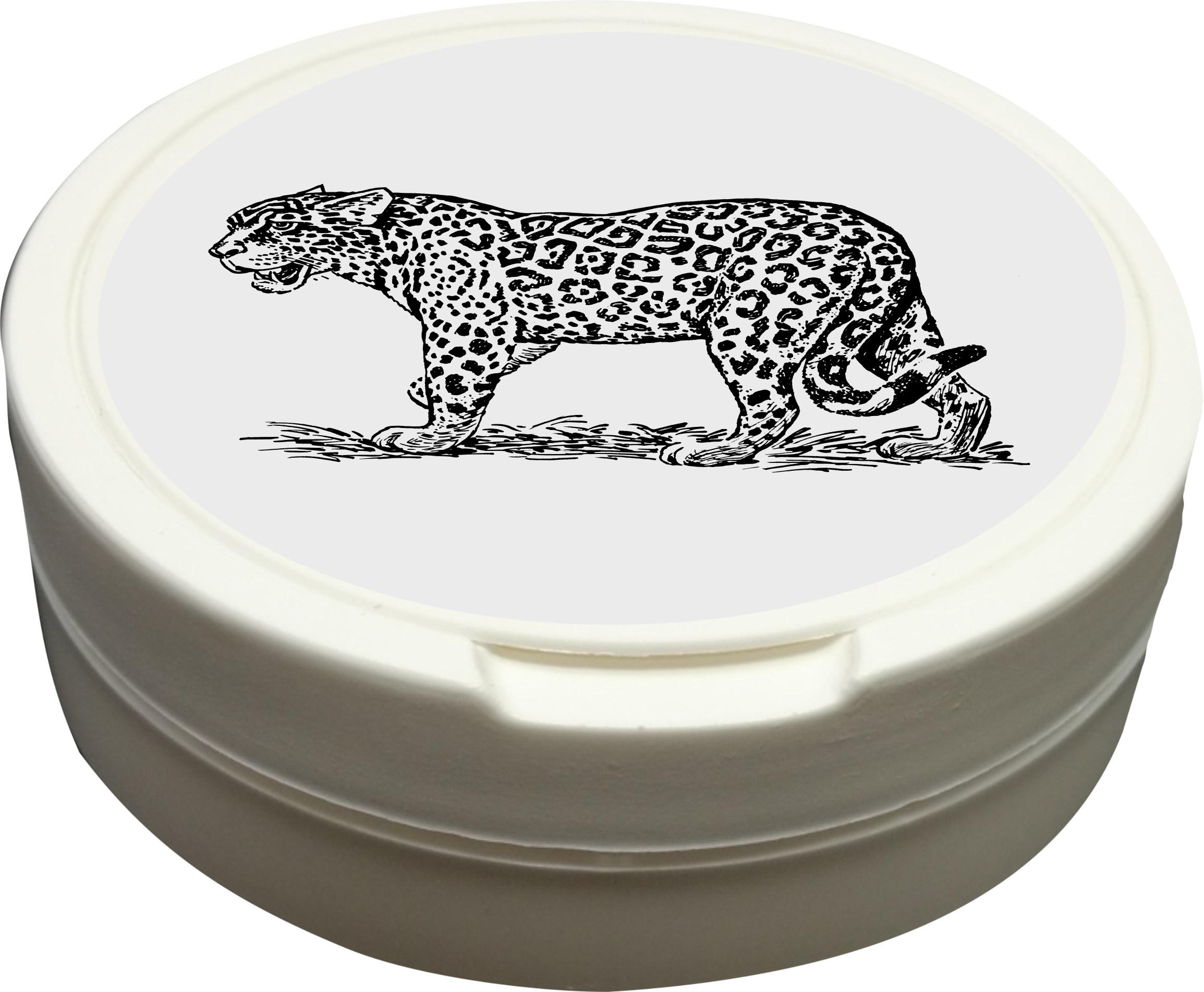 Snusdosa för portionssnus med dubbellock 3 i 1 Leopard - lillapresentboden