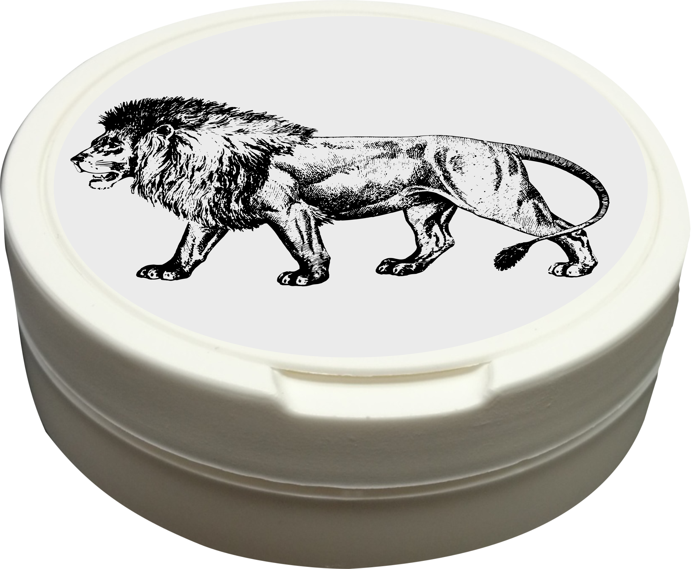 Snusdosa för portionssnus med dubbellock 3 i 1 Lejon - lillapresentboden