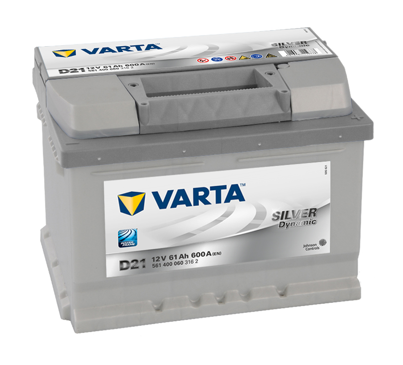 Varta Bilbatteri Silver Dynamic D21 61 Ah CCA 600 A (EN), 242x175x175 ...