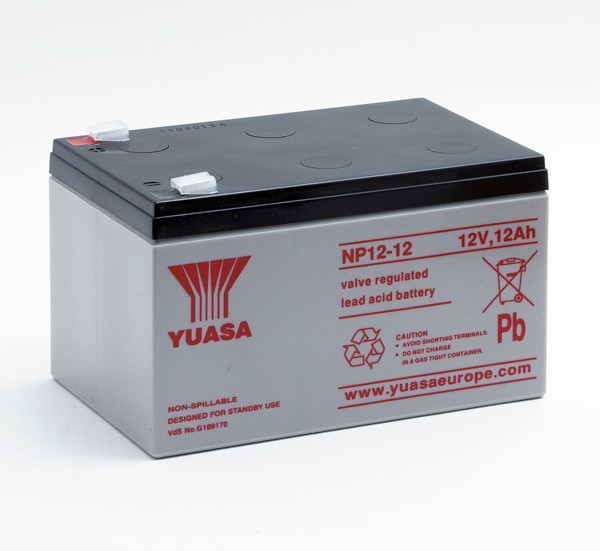 YUASA NP12-12 12 VOLT 12 AH AGM BATTERY - VoltPower