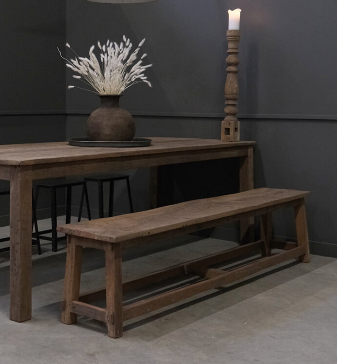 Rustikt Matbord av återvunnet trä 230 centimeter - U.N Interiör