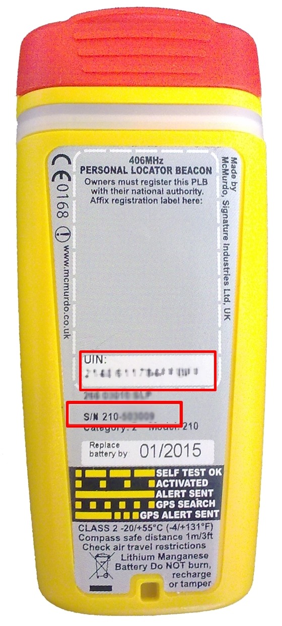 McMurdo Fastfind PLB 210 Battery replacement. - NjordX AB