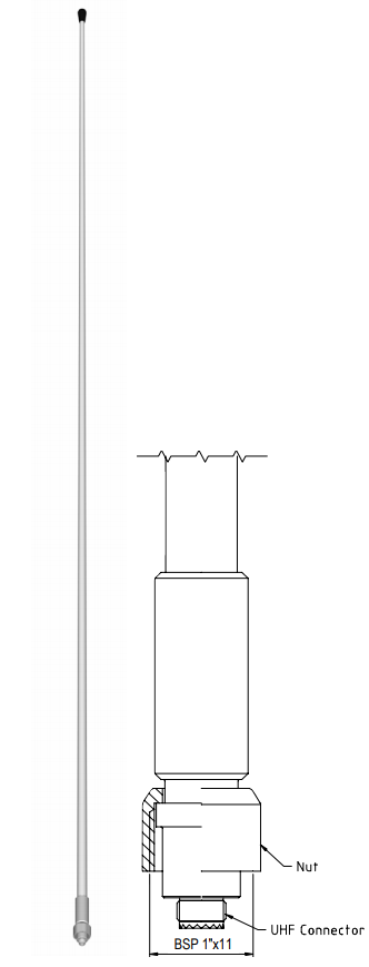 Comrod AV60P8 2.45 m (8ft) One Piece Whip - NjordX AB