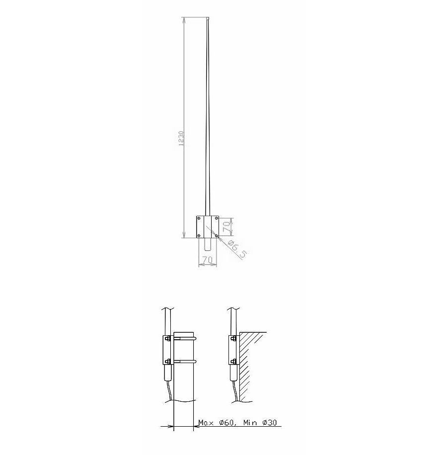 Comrod AV7M 1.25 m (4 ft) One Piece Whip - NjordX Göteborg AB
