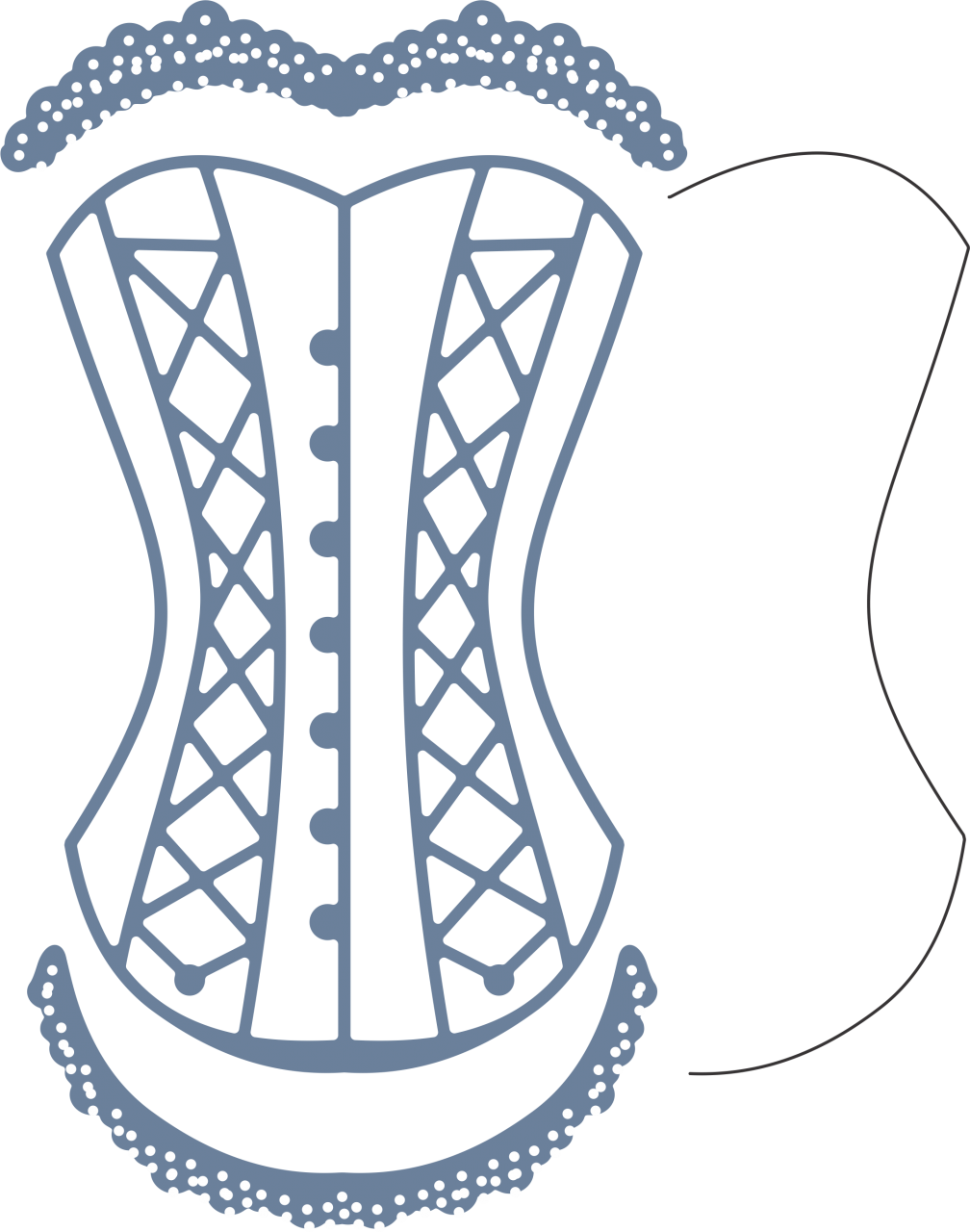 Engströms Artstudio AB - B363 Corset w/Angel Wing (Steampunk Series)