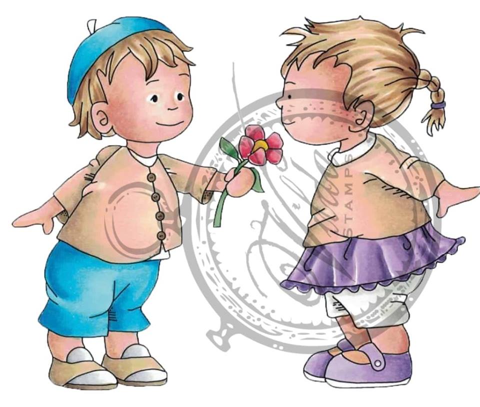 Engströms Artstudio AB - Anna & Pelle m blomma