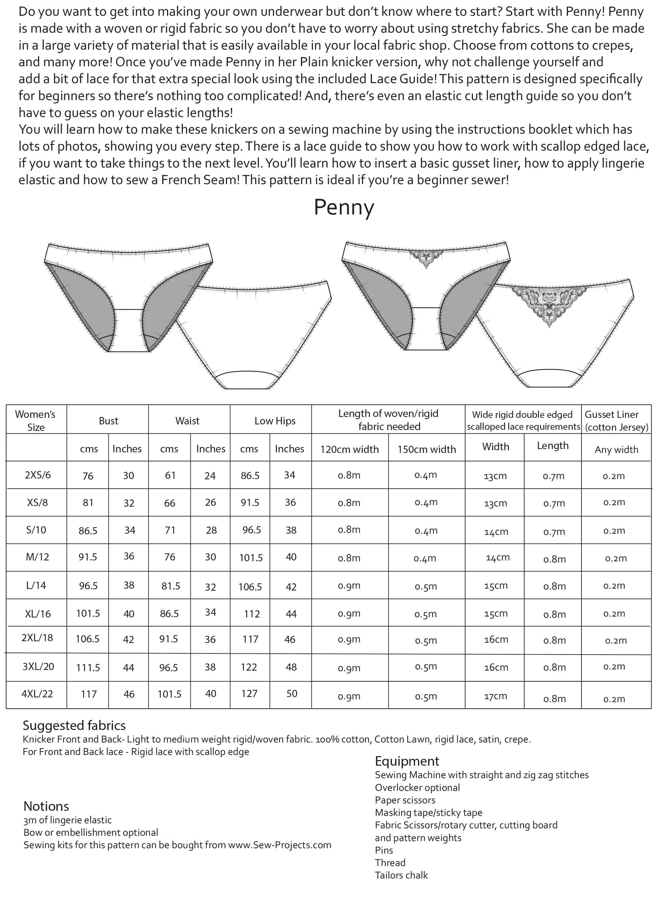 Penny Panties - PDF - B,Wear