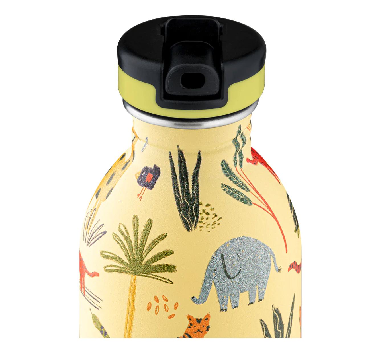 Barnvattenflaska av stål med sportlock