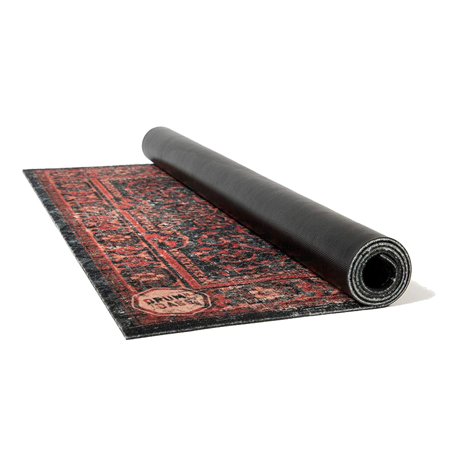 DRUMnBase Persian Stage Mat Black Red 185 x 160cm
